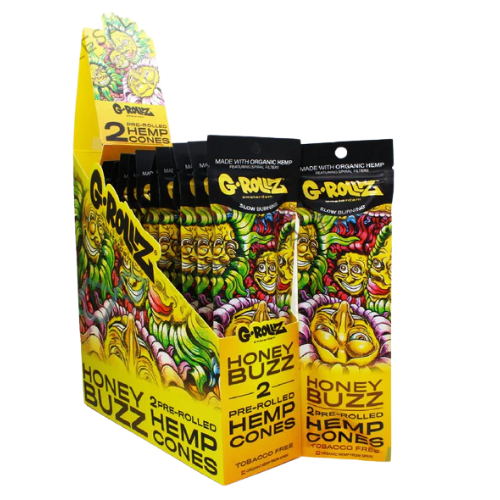 G-ROLLZ Pre-Rolled Hemp Cones – 12 Packs Per Box – 2 Cones Per Pack ...
